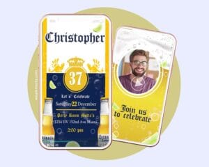 Corona Beer Birthday Invitation